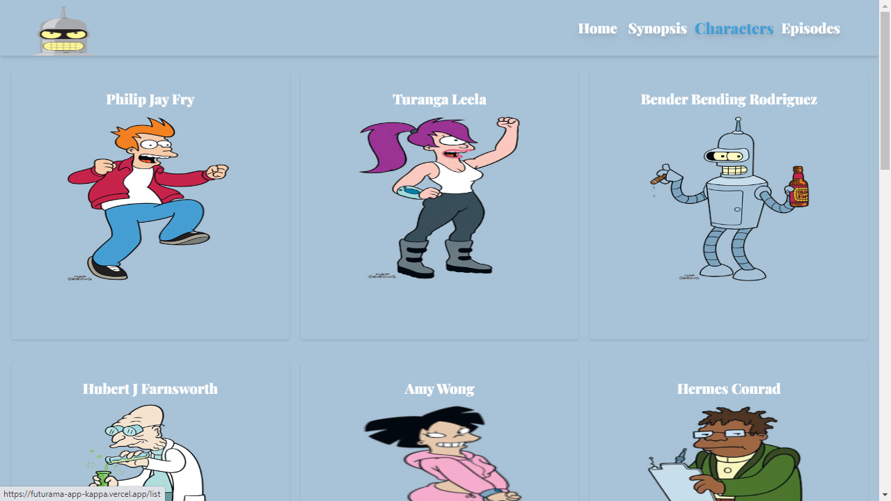 GitHub - Ellisvelandia/Futurama-web