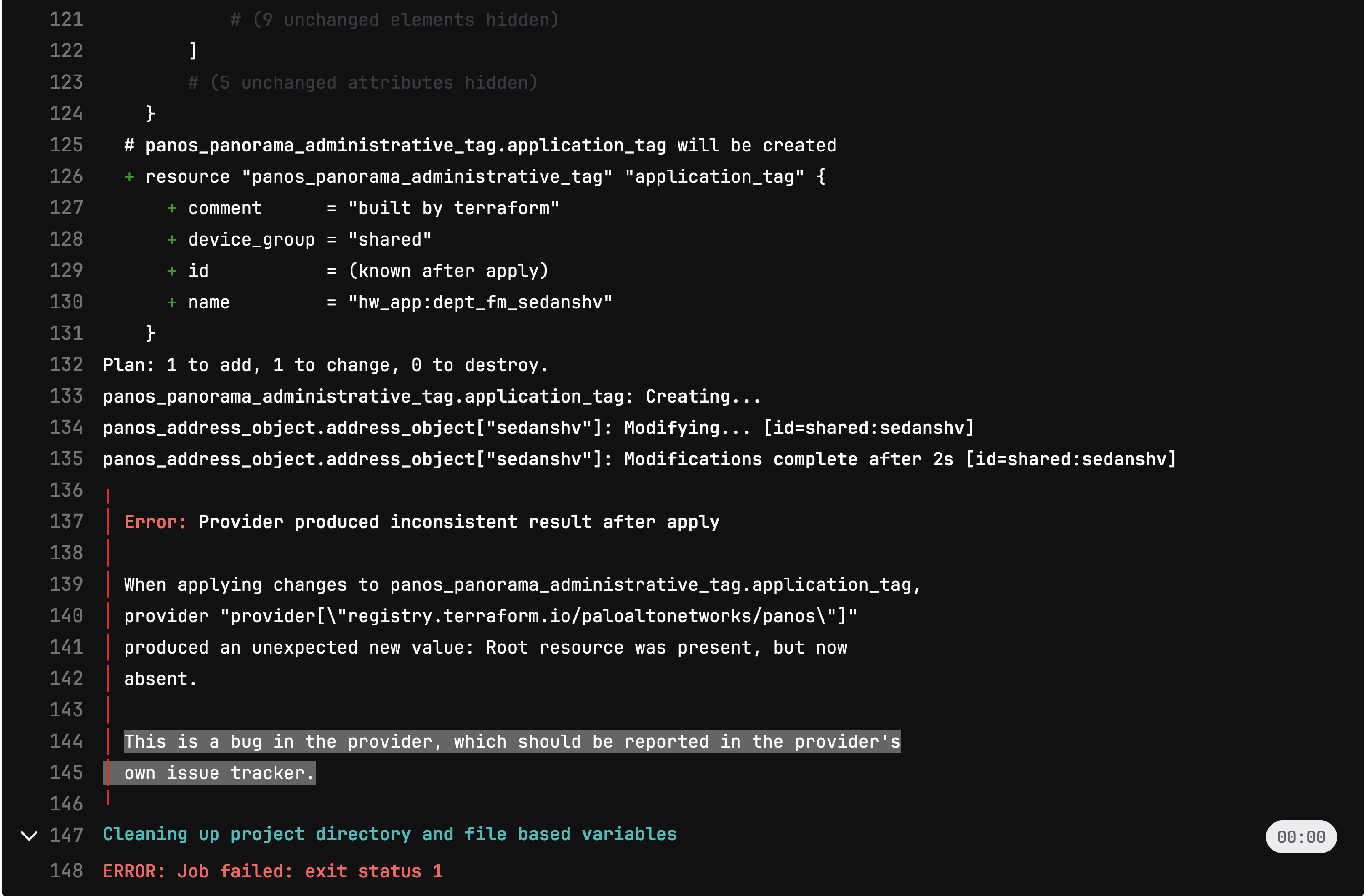 Provider produced inconsistent result after apply · Issue #412 · PaloAltoNetworks/terraform ...