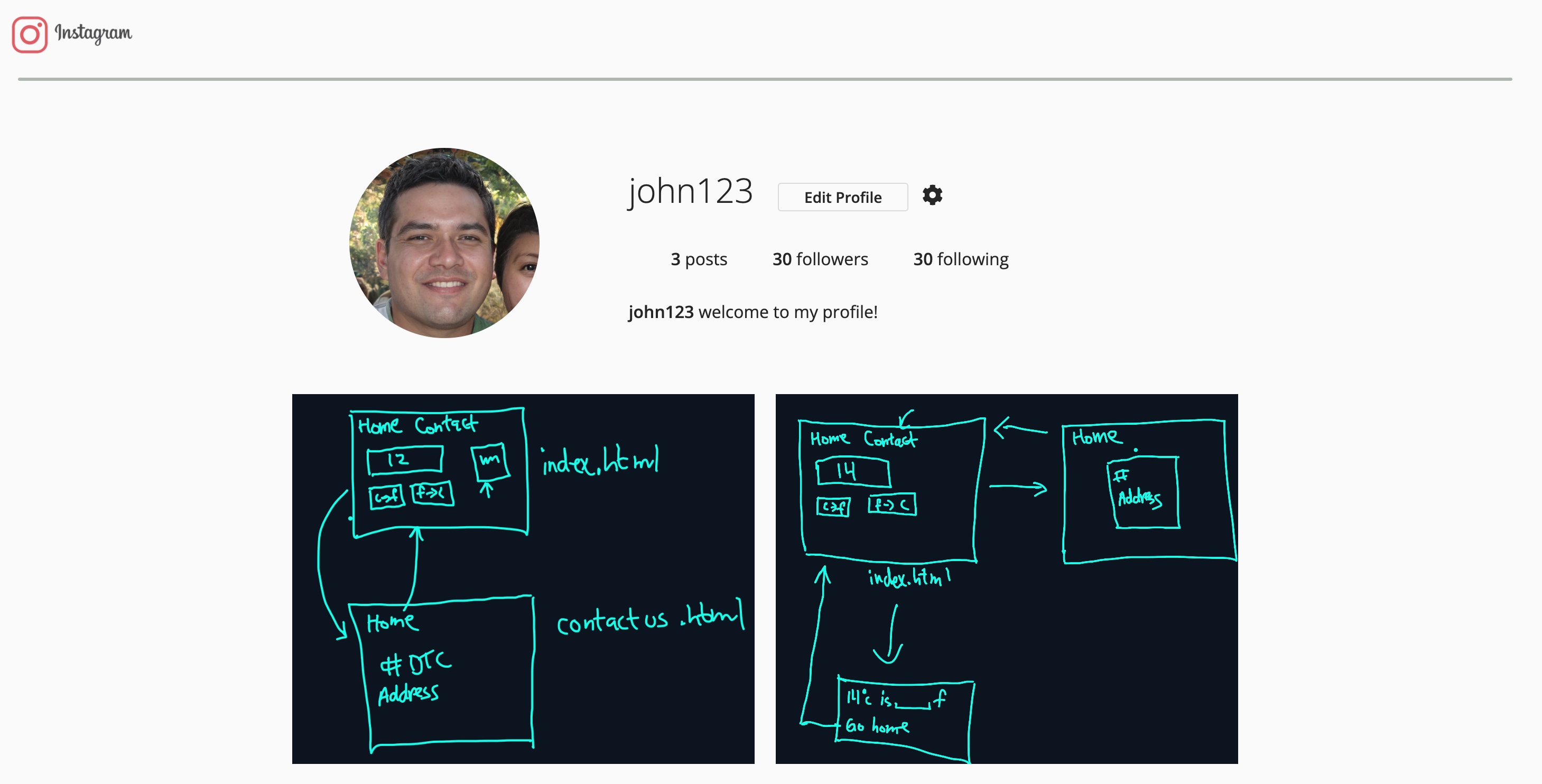 Github Yingyih Instagram Web App Project A Fake Instagram Web App