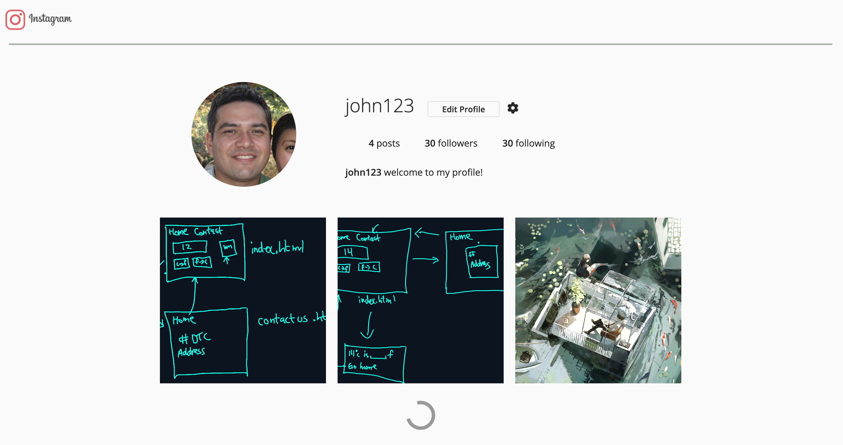 GitHub - YingyiH/Instagram-Web-App-Project: A fake Instagram web app project to practice full ...