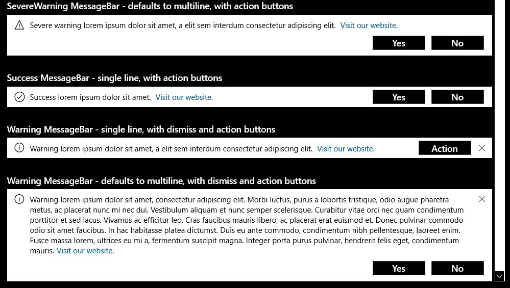 Focusing on MessageBar buttons in high contrast isn't visible · Issue #9934 · microsoft/fluentui ...