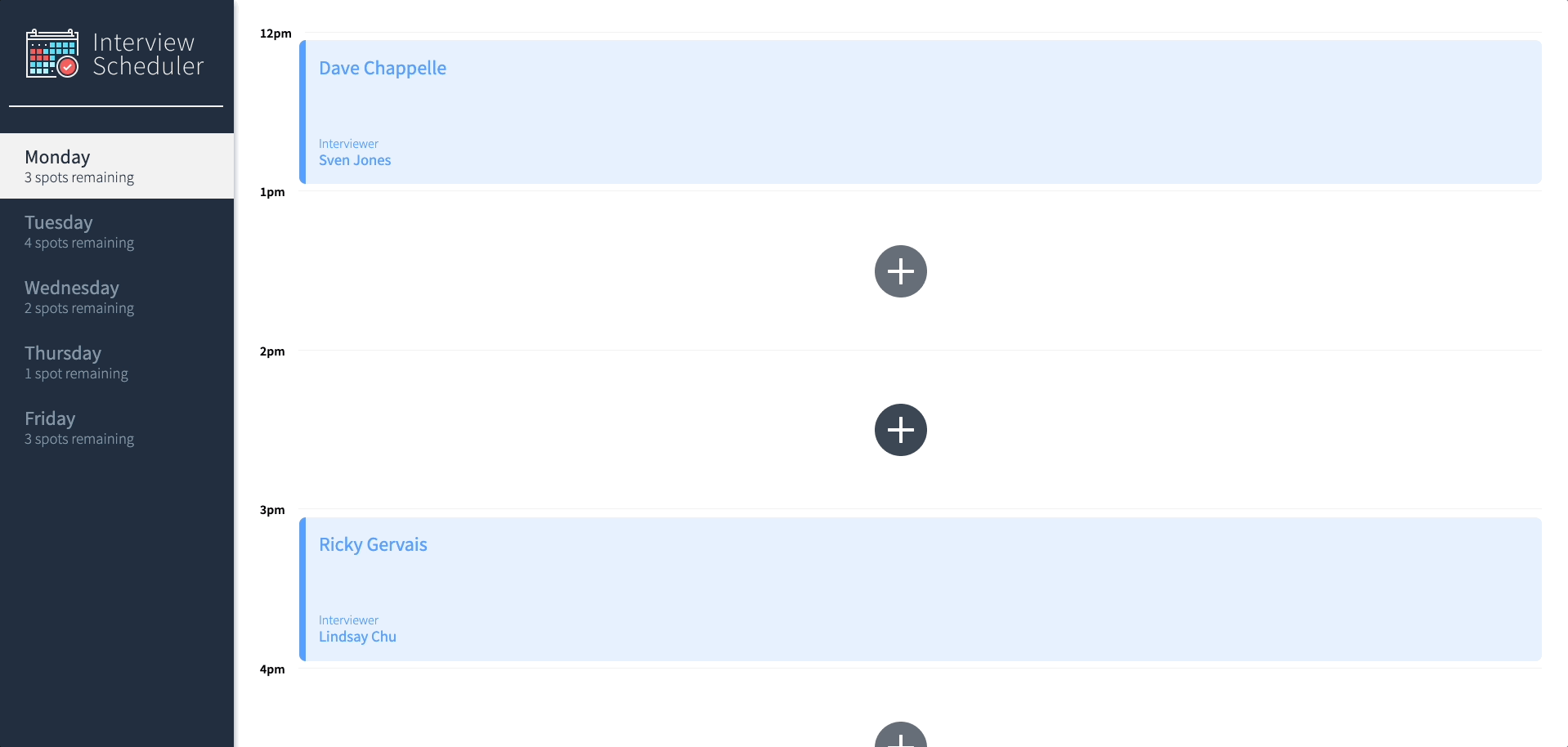 GitHub - wmlimanto/scheduler: Interview Scheduler is a single-page ...