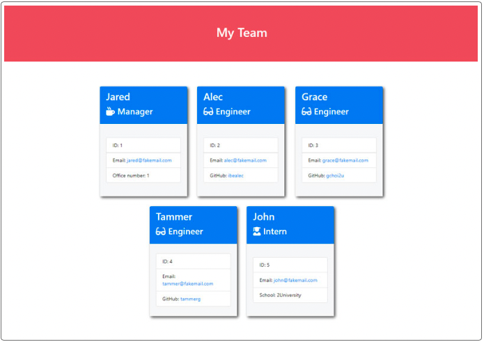 GitHub - algotoday/Team-Profile-Generator