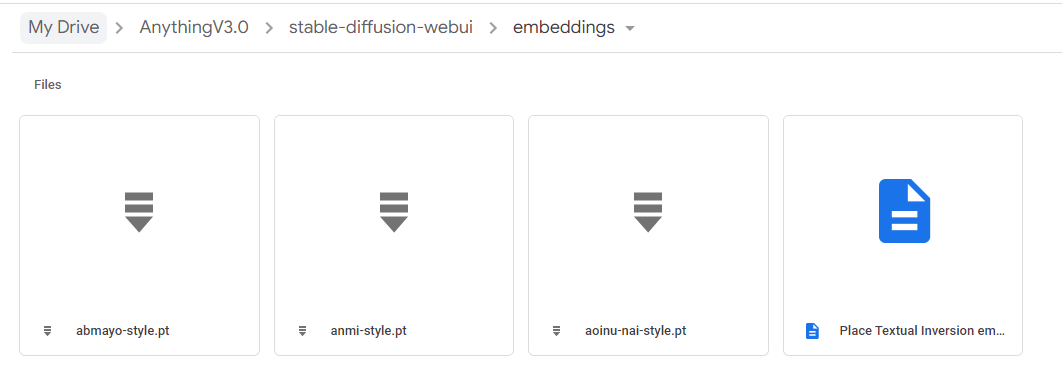 The texual inversion embeddings files have been uploaded to embeddings folder, but no embeddings ...