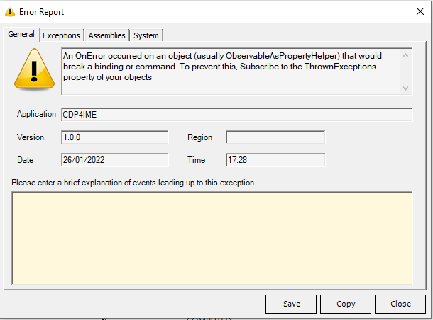 Switching Domain causes COMET IME Crash · Issue #1028 · STARIONGROUP/COMET-IME-Community-Edition ...