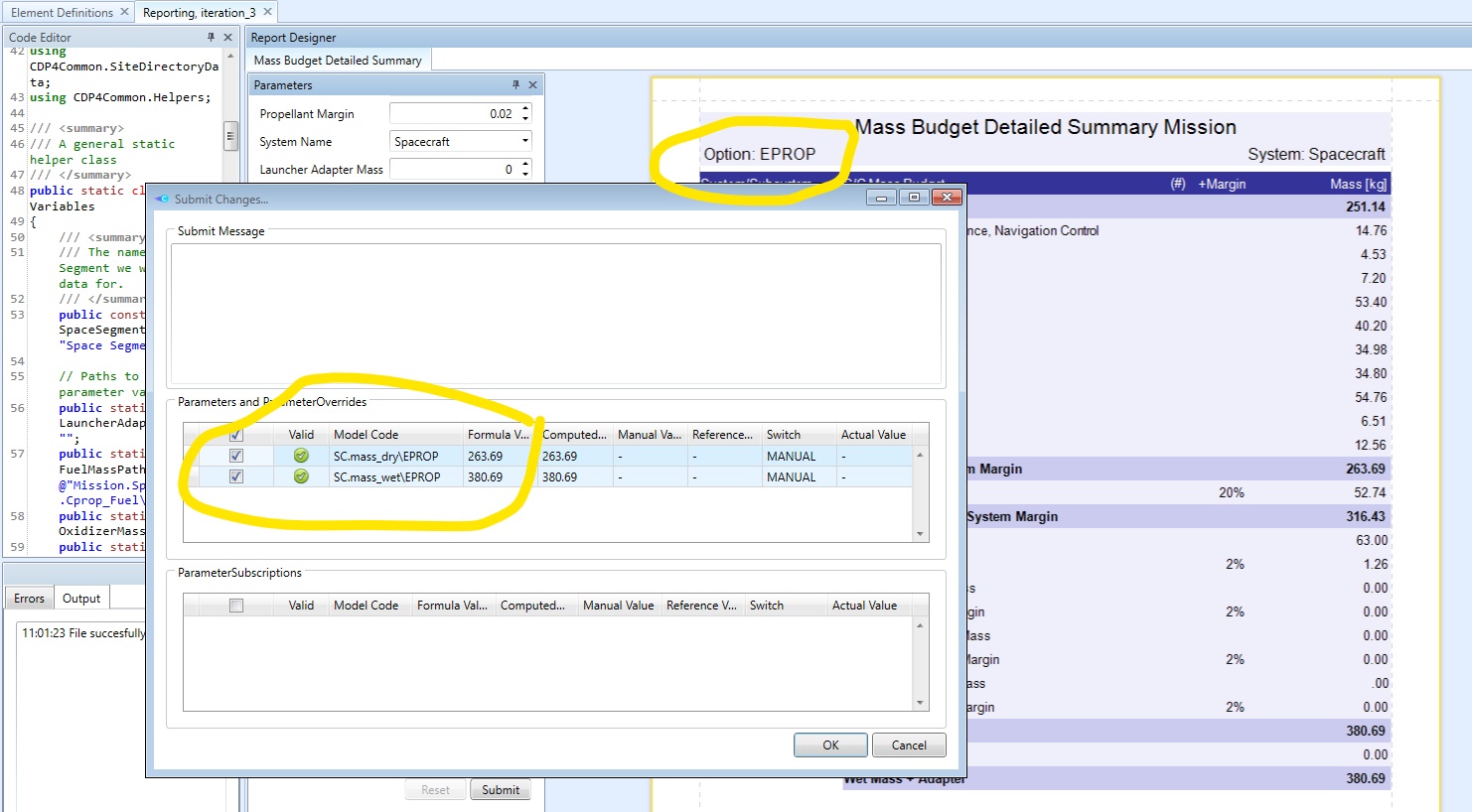 Reporting: Write back to model incorrect when using options · Issue #1062 · STARIONGROUP/COMET ...