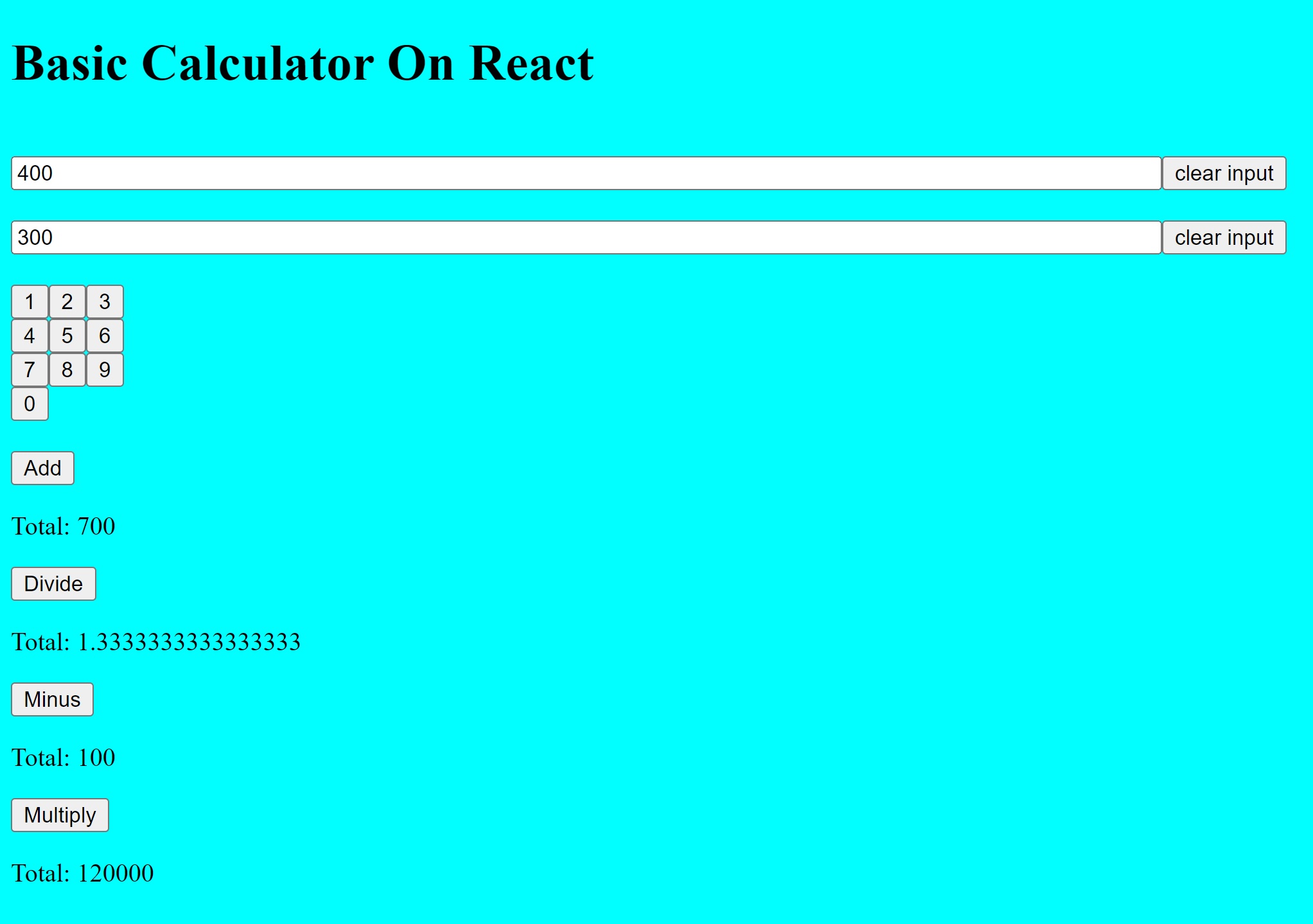 GitHub - BhupinderSingh86/React-Basic-Calculator