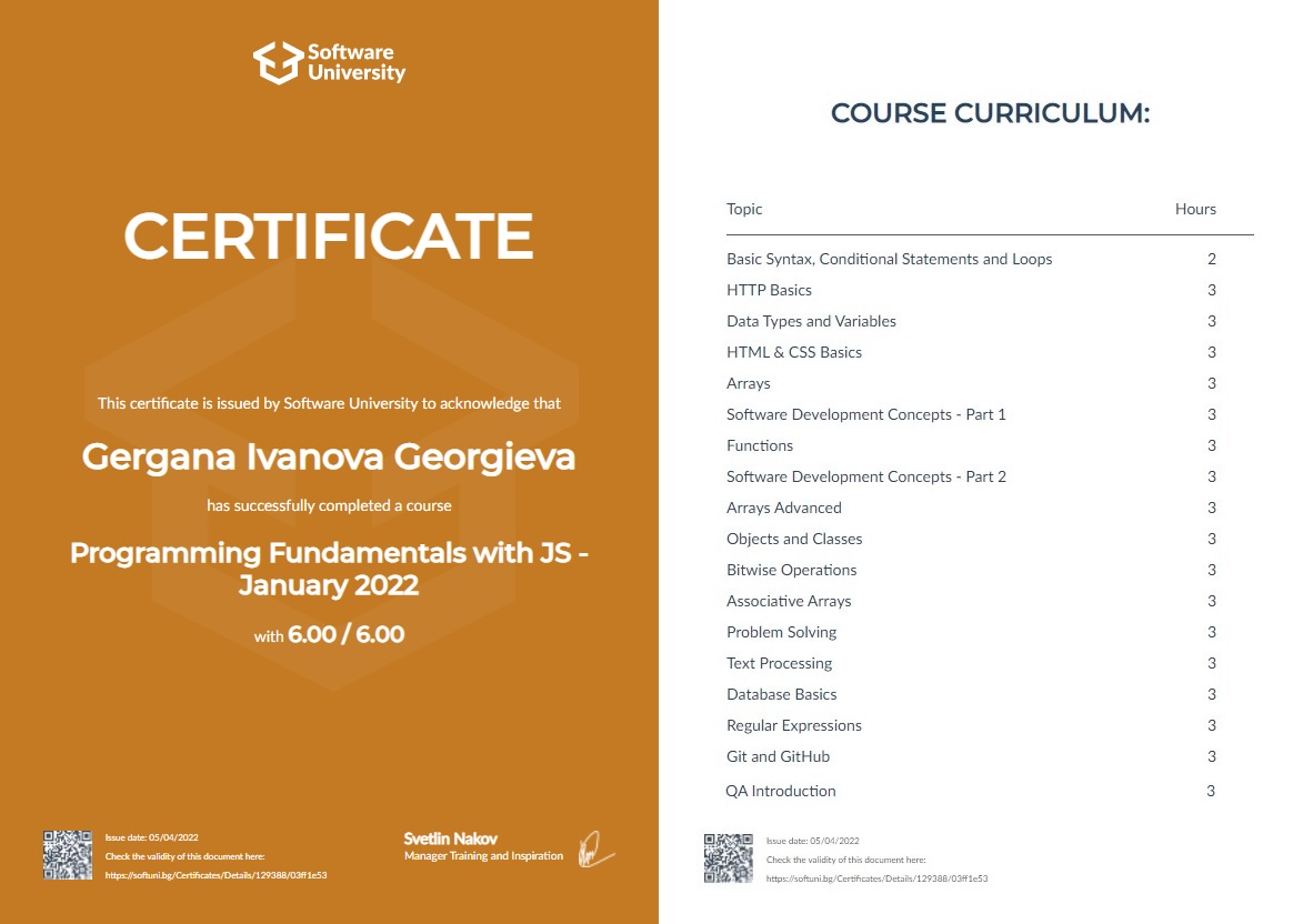 Github G I Georgieva Softuni Js Fundamentals January 2022 Arrays Objects Regular
