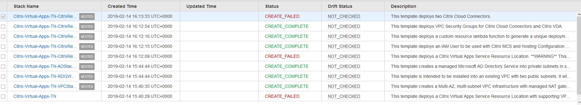 Failing to create AWS::CloudFormation::Stack VDA Embedded stack · Issue #1 · aws-quickstart ...