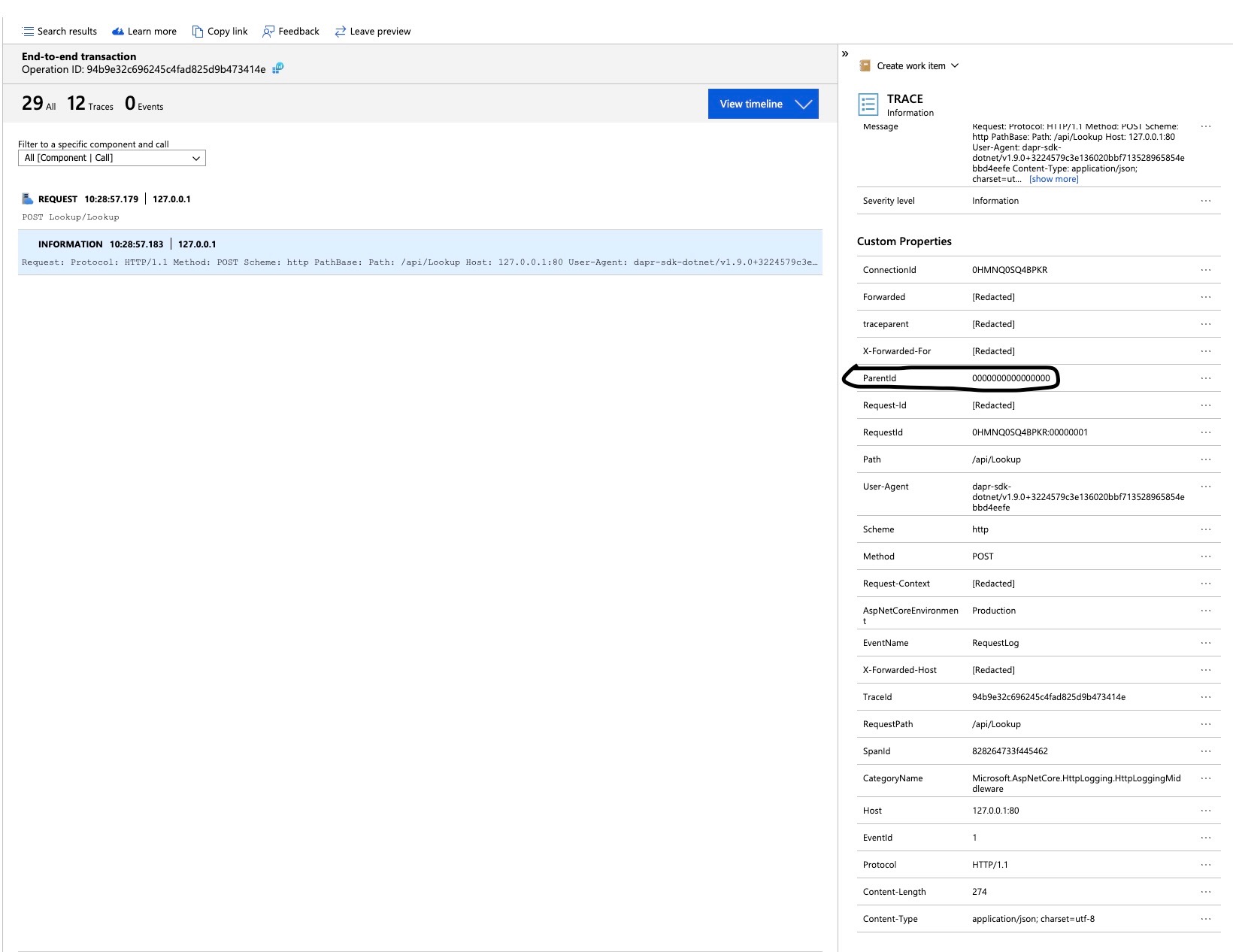 traceparent not propagating between services when using http calls via Dapr · Issue #556 ...