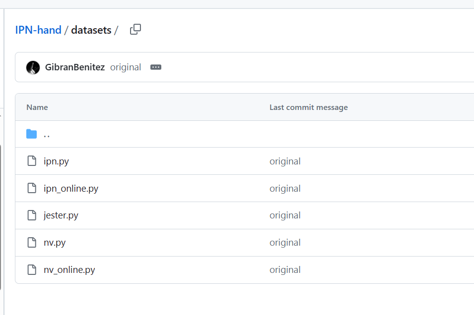 Is the egogesture missing from datasets file folders? · Issue #13 · GibranBenitez/IPN-hand · GitHub