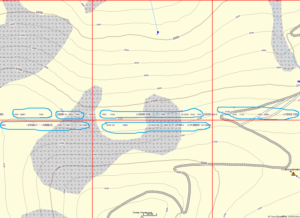Artifacts in the inscriptions on the contour lines. · mapsforge mapsforge · Discussion #1297 ...