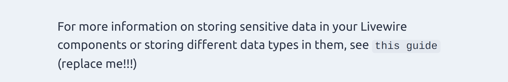 Docs: "see this guide (replace me!!!)" into "properties page" · Issue #699 · livewire/livewire ...