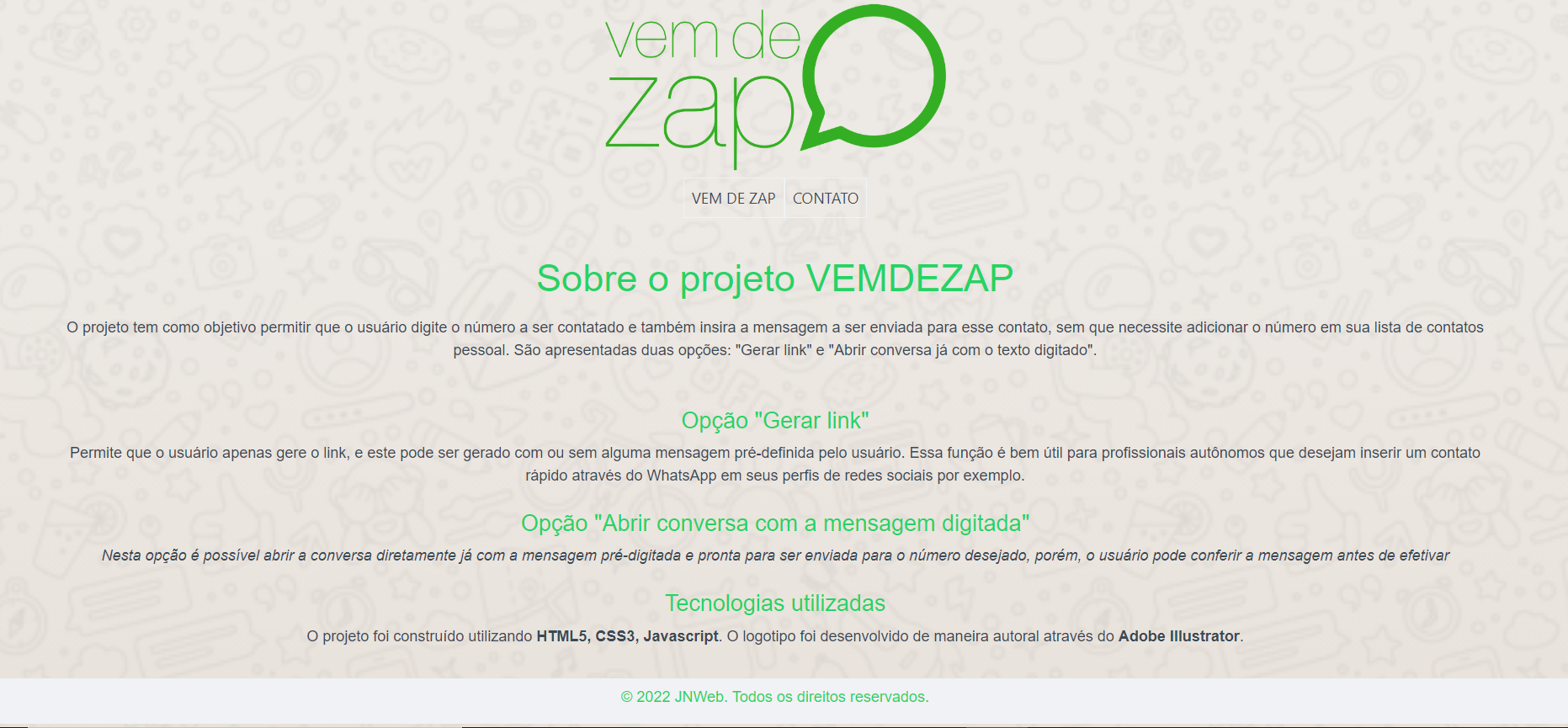 GitHub - juniorrogeer/gerador-link-whatsapp: Gerador de links para WhatsApp
