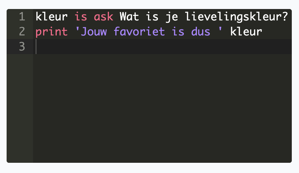 is ask is not highlighted properly in level 3 · Issue #572 · hedyorg/hedy · GitHub