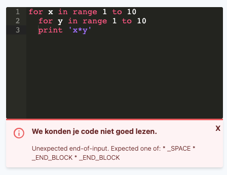 [BUG] Unindented second block gives ugly error · Issue #1209 · hedyorg/hedy · GitHub