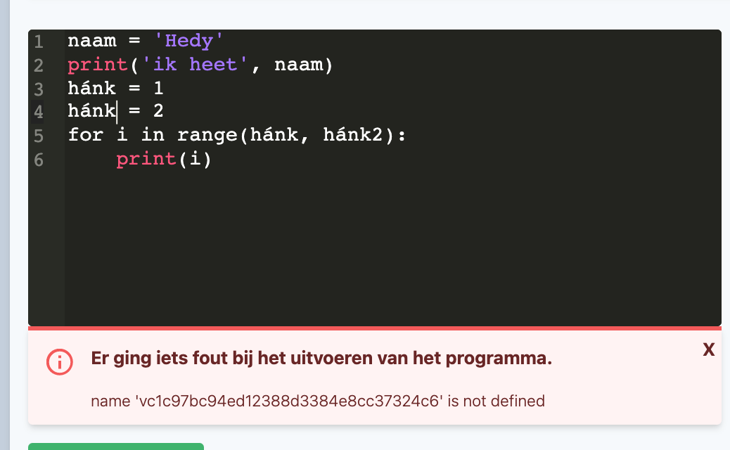 [BUG] var check needed in level 18 · Issue #1889 · hedyorg/hedy · GitHub