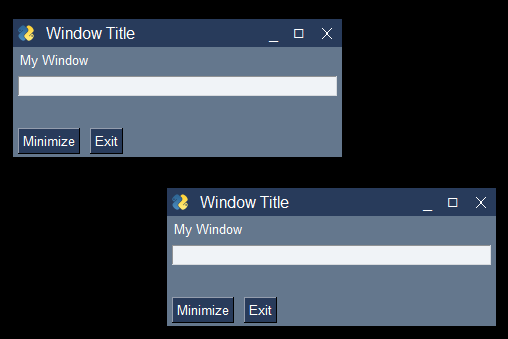 [Bug] window.minimize() does not work with a custom titlebar · Issue #6202 · PySimpleGUI ...