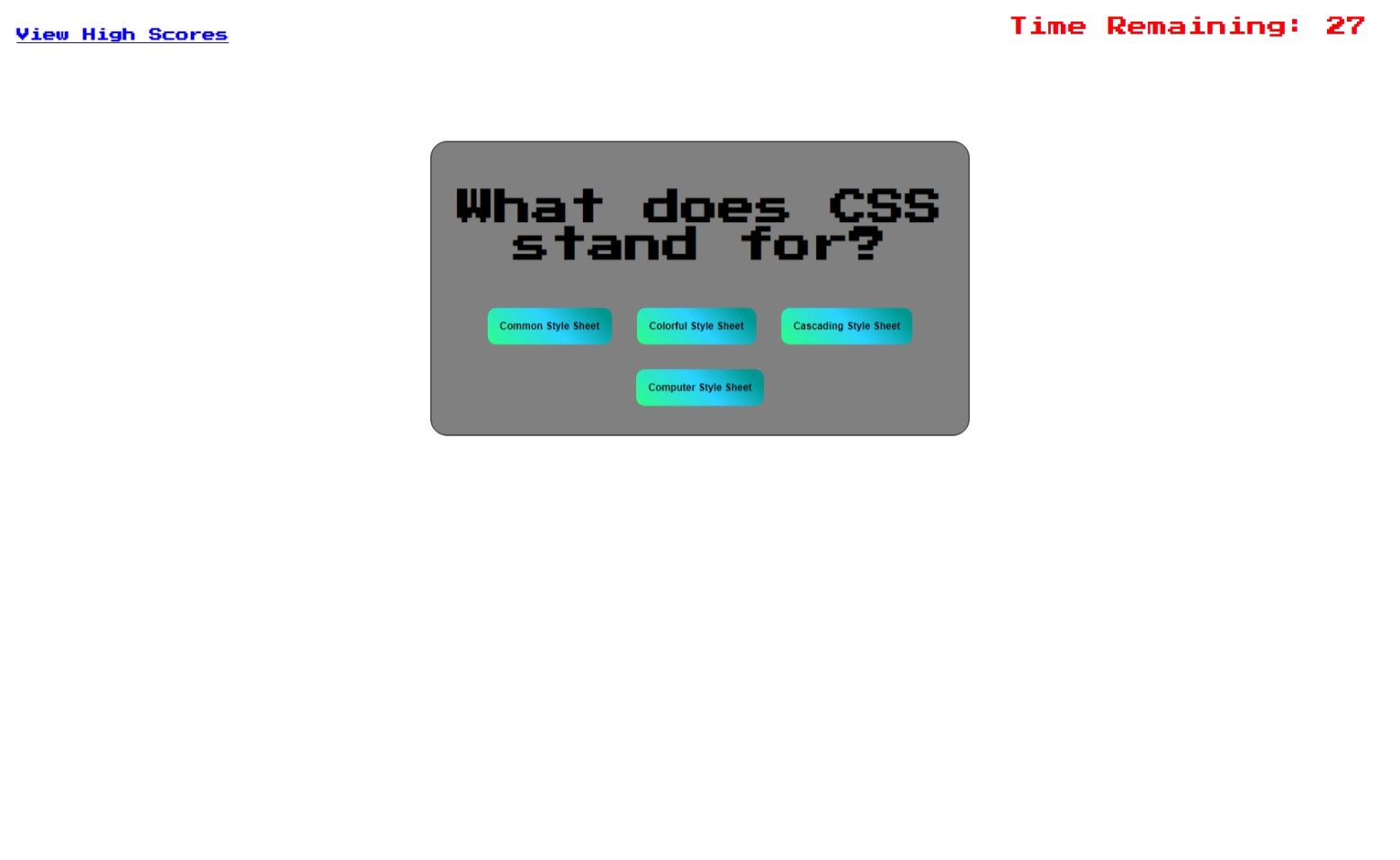 GitHub - CannibalClarence/Code-quiz