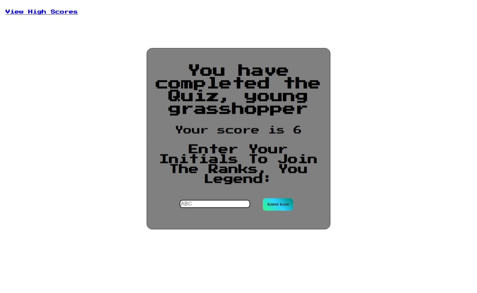 GitHub - CannibalClarence/Code-quiz