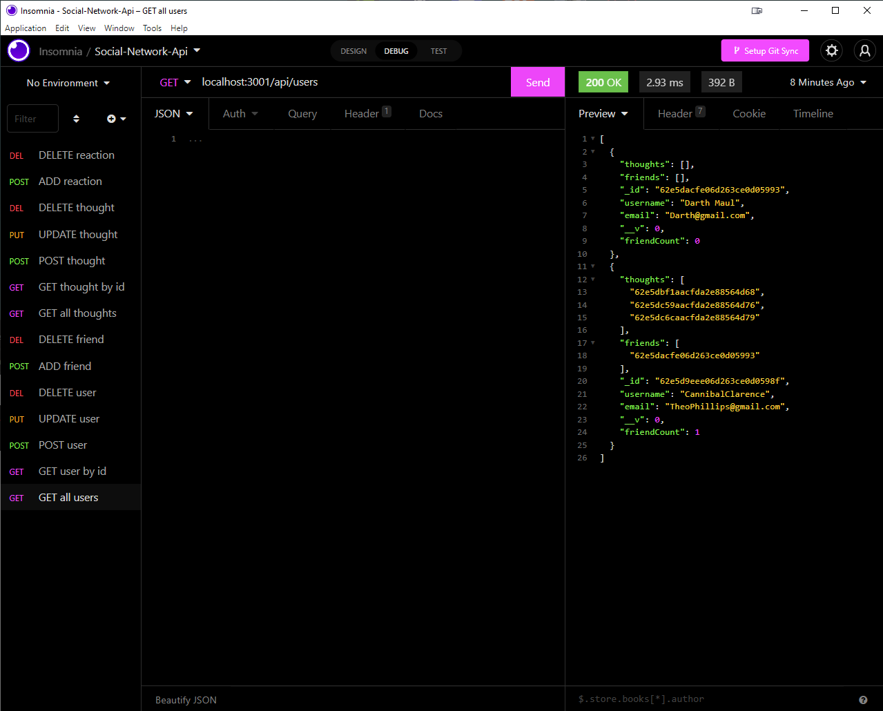 GitHub - CannibalClarence/Social-Network-Api-Challenge