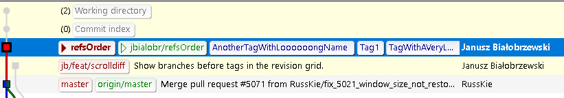 Change the order of revision's refs shown in the revisions grid · Issue #5076 · gitextensions ...