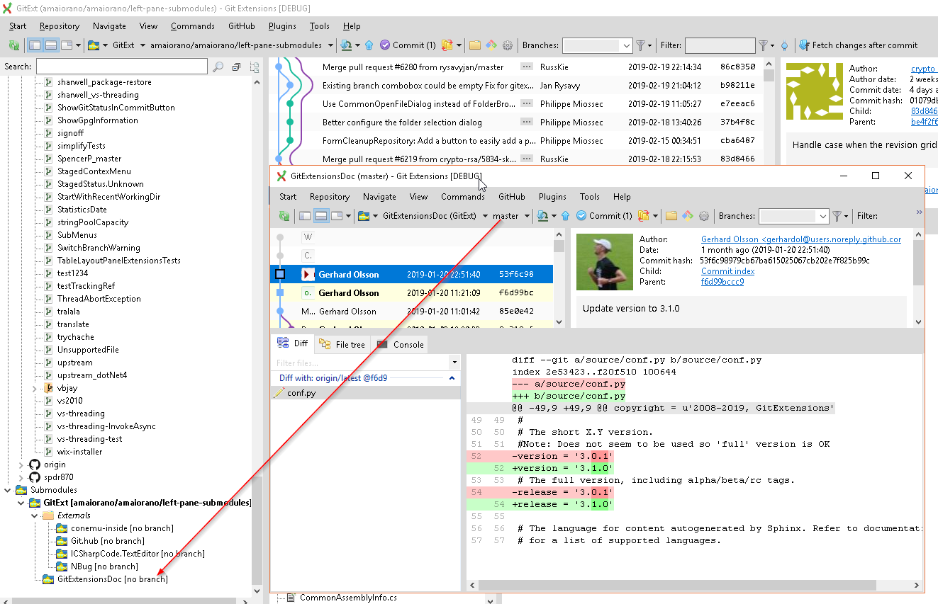 Stale Submodule node data after reload · Issue #6302 · gitextensions/gitextensions · GitHub
