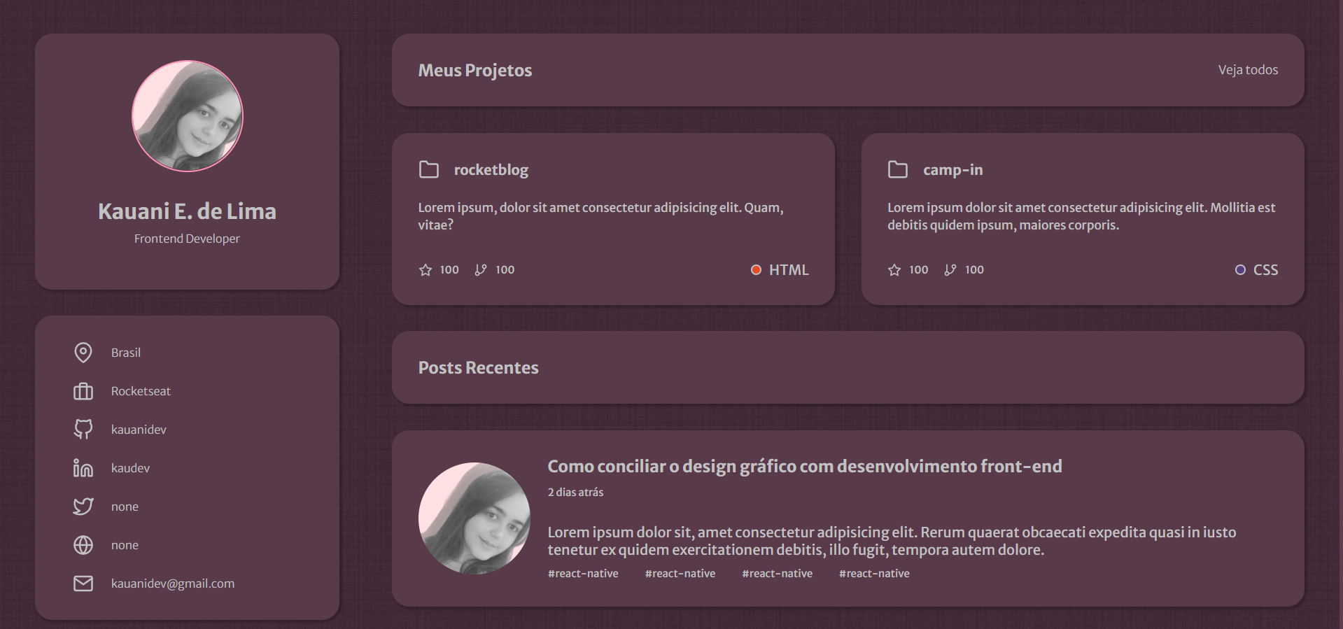 GitHub - kauanidev/portfolio-rocketseat: Desafio Portfólio (fake) finalizado!