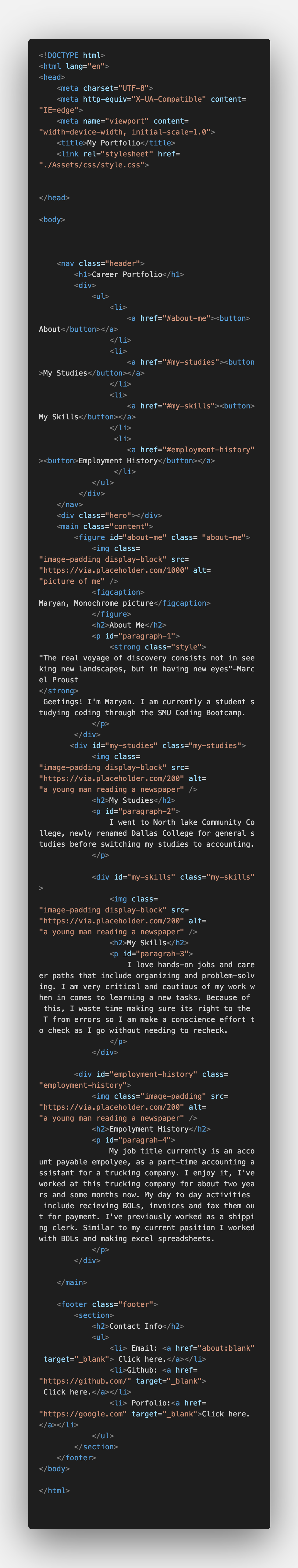 GitHub - Maryan-ali/My_Portfolio: Student Bio