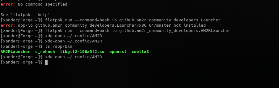 Flatpak having issues with XDG-OPEN · Issue #51 · AM2R-Community-Developers/AM2RLauncher · GitHub