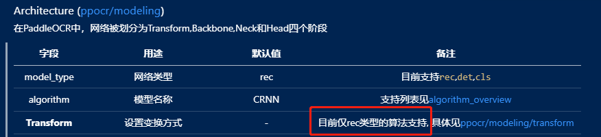 关于transform配置的问题 · Issue #6170 · PaddlePaddle/PaddleOCR · GitHub