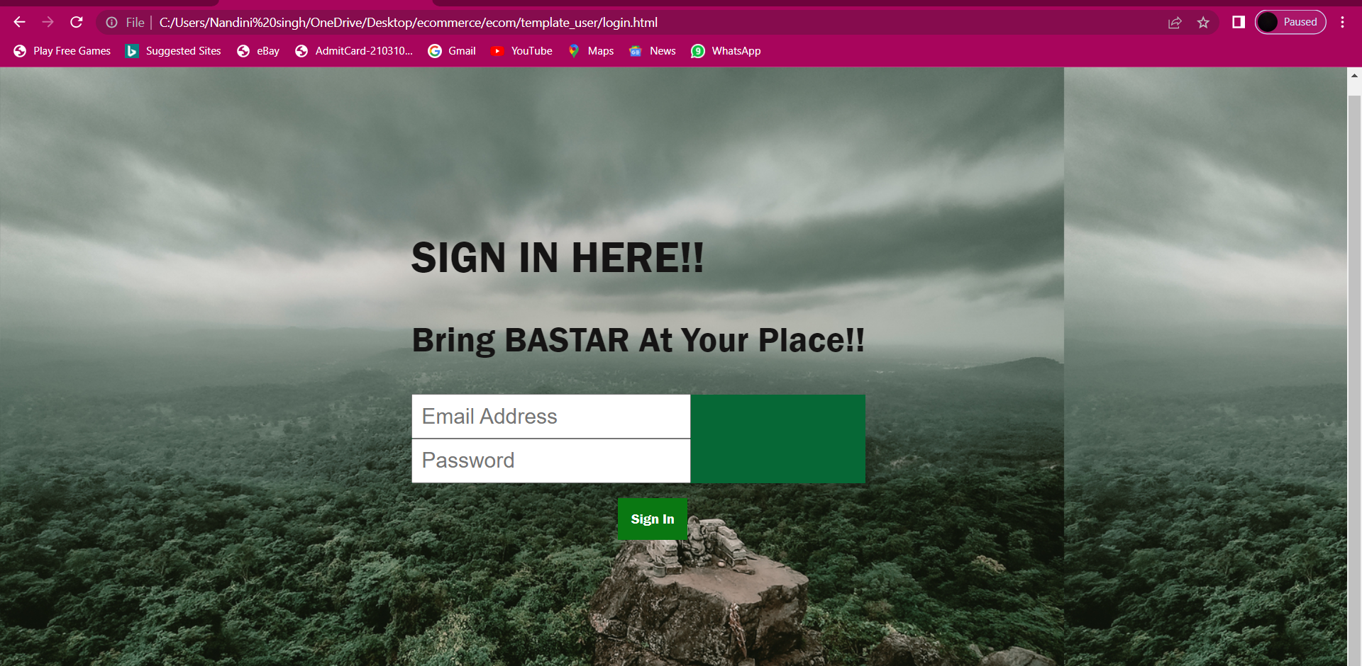 GitHub - Nandini7474/Ecommerce: [Bastar Art and Culture ] A full stack project in which HTML ...