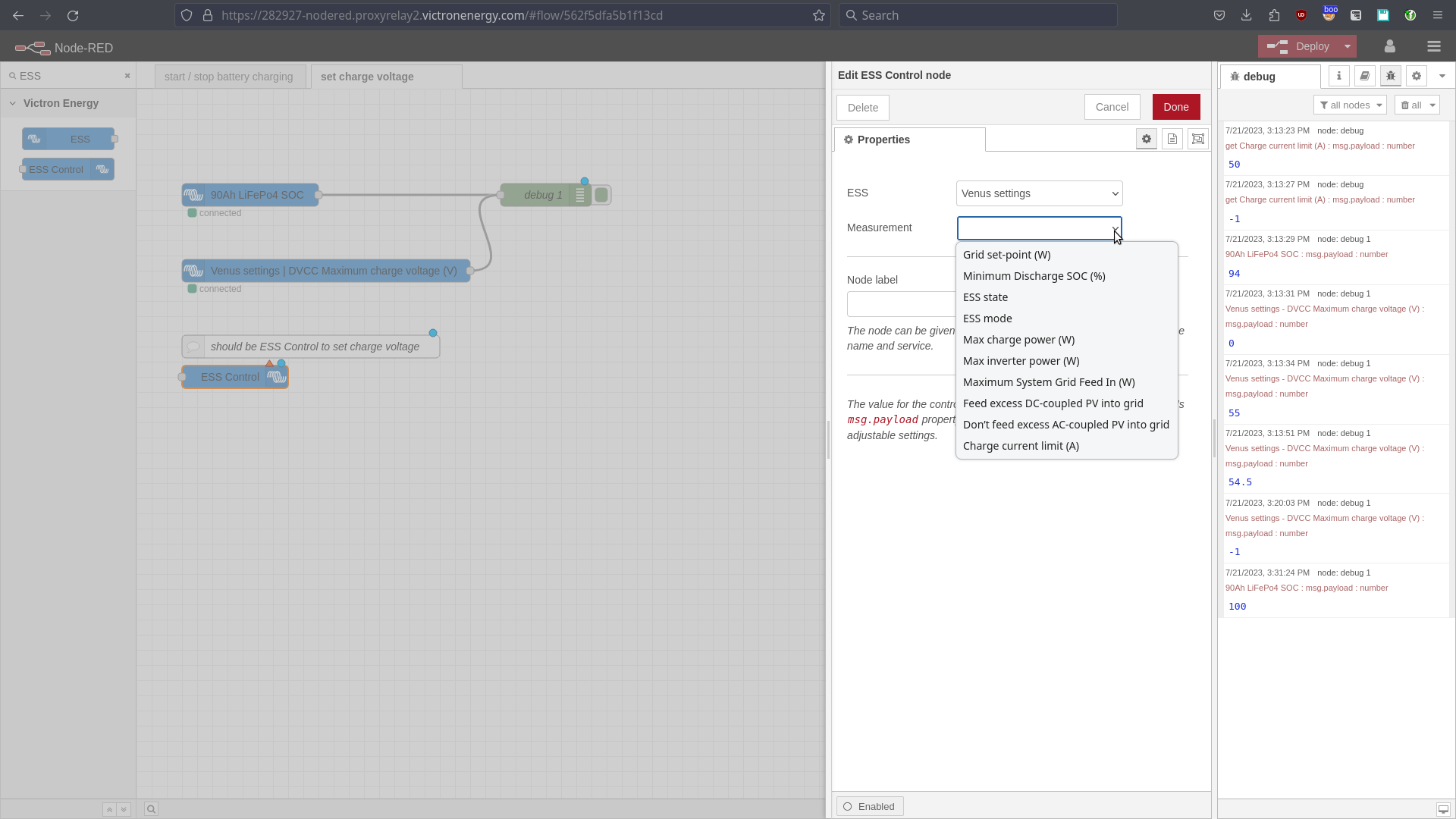 [BUG] Venus settings - DVCC Maximum charge voltage (V) missing in ESS Control · Issue #178 ...