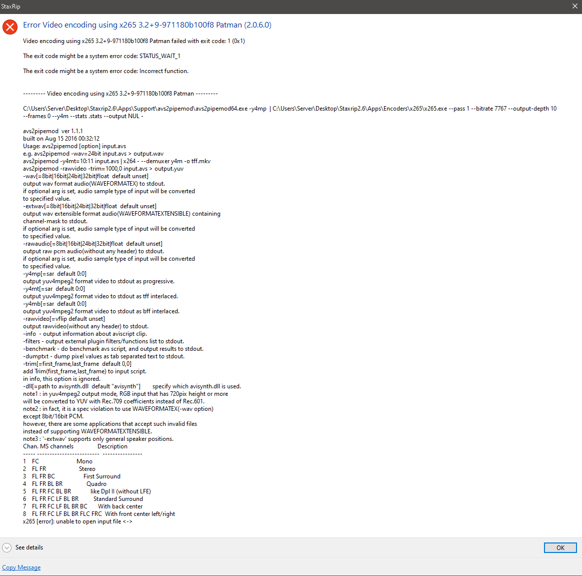 Character limit produces error · Issue #147 · staxrip/staxrip · GitHub