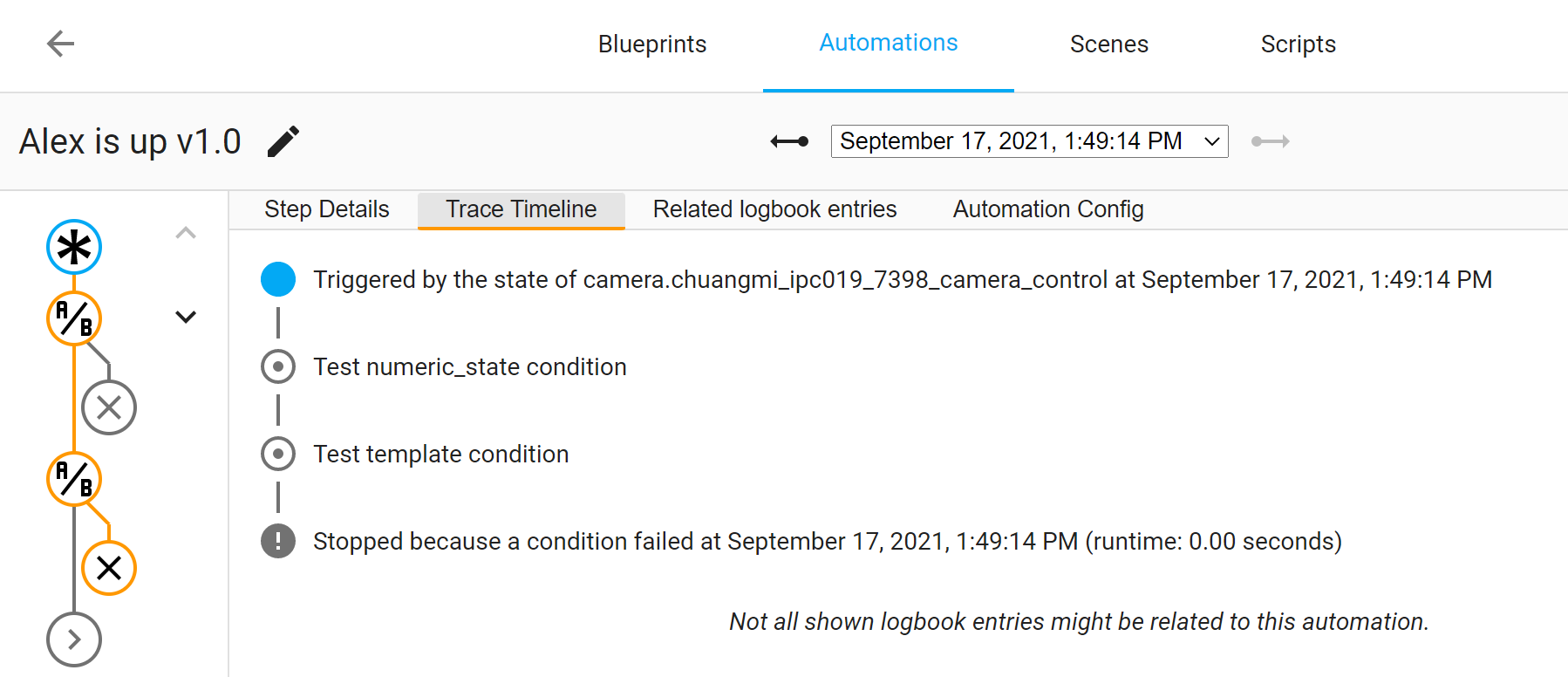 Automation Last Triggered Does Not Update When Automation Stops as Condition Fails · Issue ...