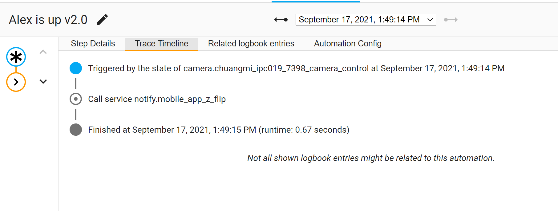 Automation Last Triggered Does Not Update When Automation Stops As Condition Fails · Issue