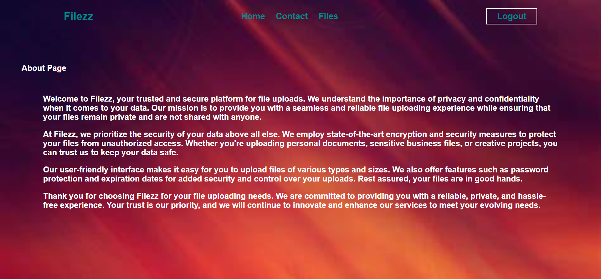 GitHub - Surya9122prakash/Filezz: Filezz is a web application that allows users to securely ...