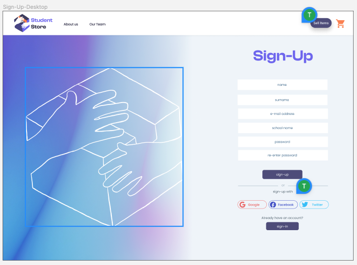 Assemble Sign Up Page · Issue #24 · ReCoded-Org/student-store-capstone-project · GitHub