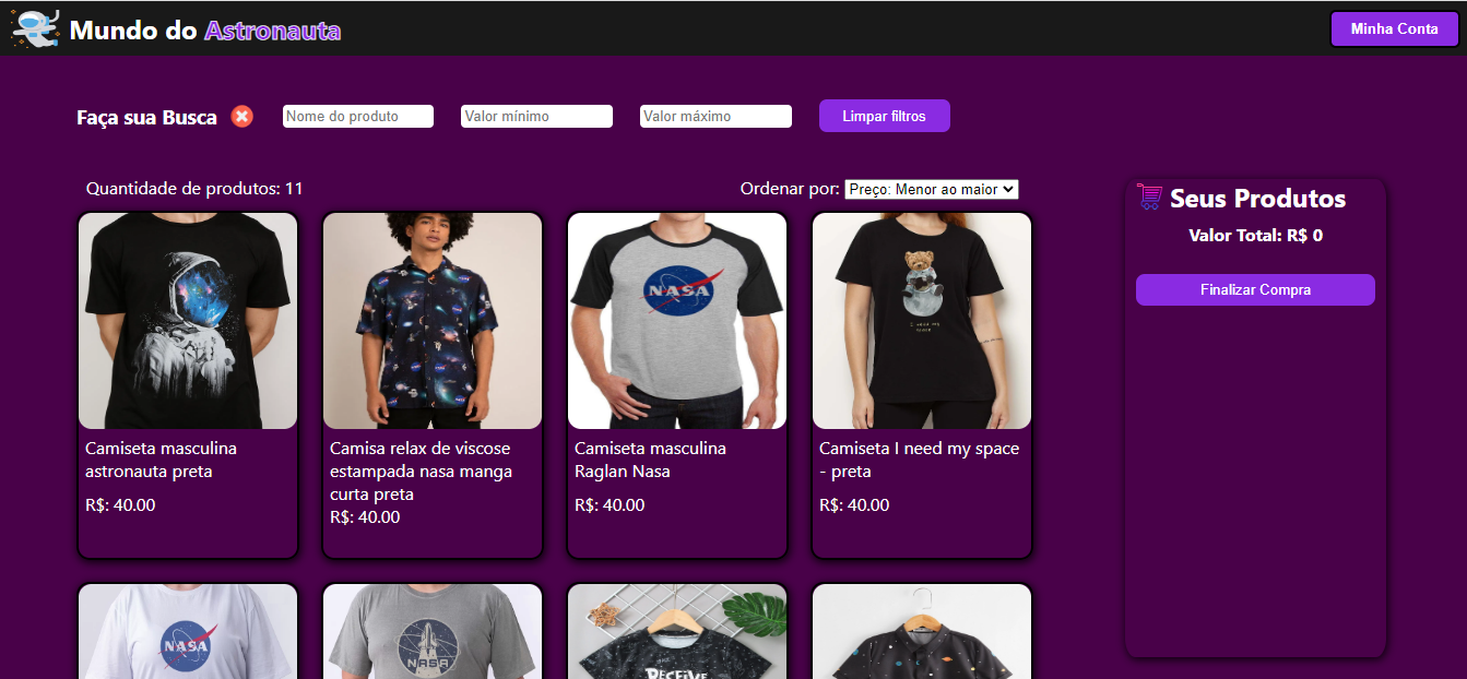 GitHub - DanielAndrade7/E-commerce-mundo-do-astronauta