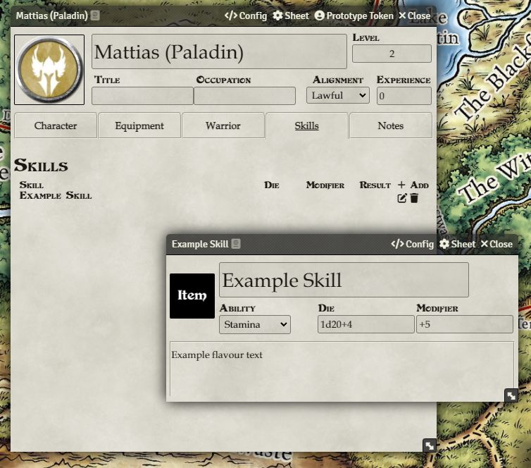 Custom Skills Tab not showing "die", "modifiers", or "result". · Issue #374 · foundryvtt-dcc/dcc ...