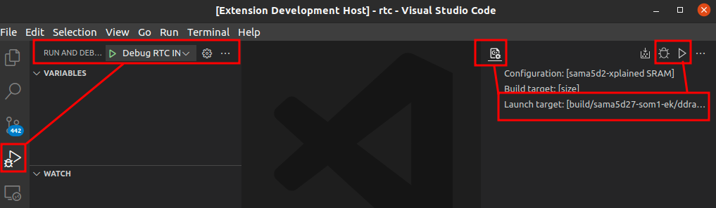 Propose removing debug/run options based on a property. To turn the extension into a pure ...