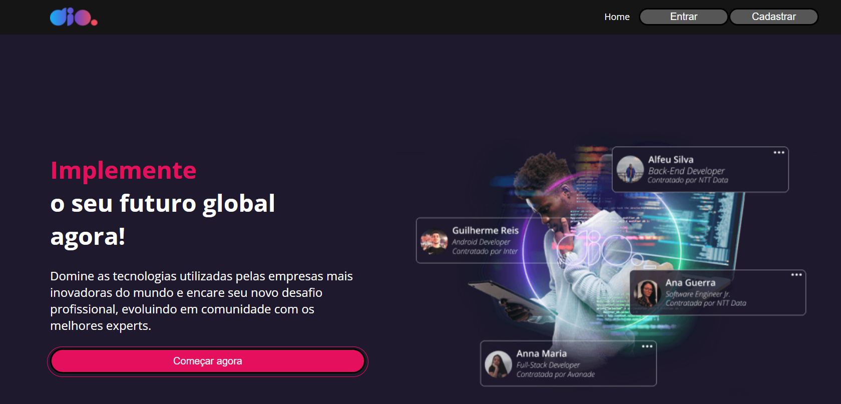 GitHub - HudsonRetonde/Clone-DIO: Clone da Página da Digital Innovation One