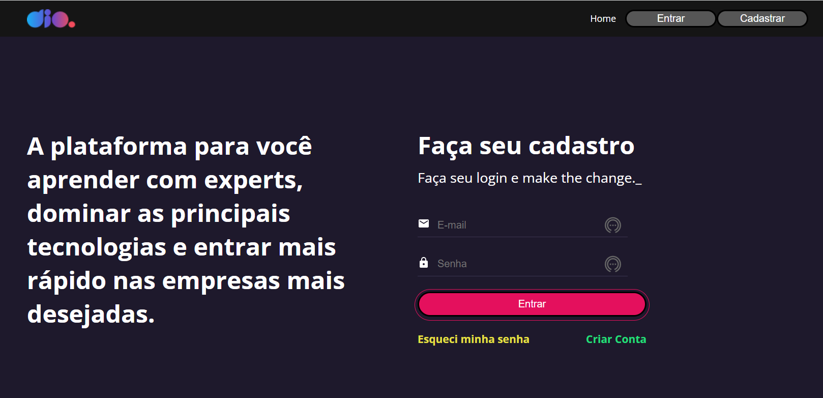 Github Hudsonretondeclone Dio Clone Da Página Da Digital Innovation One
