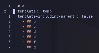 Template not creating a bullet point in child headers · Issue #8545 · logseq/logseq · GitHub