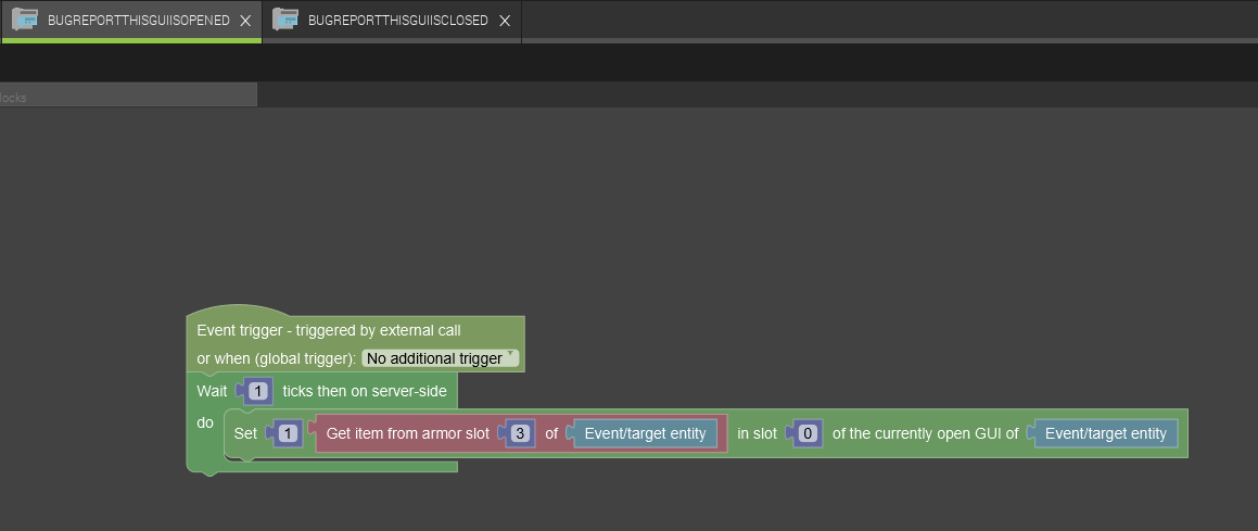 [Updated repost] Armor - GUI cooperation bug · Issue #2434 · MCreator/MCreator · GitHub