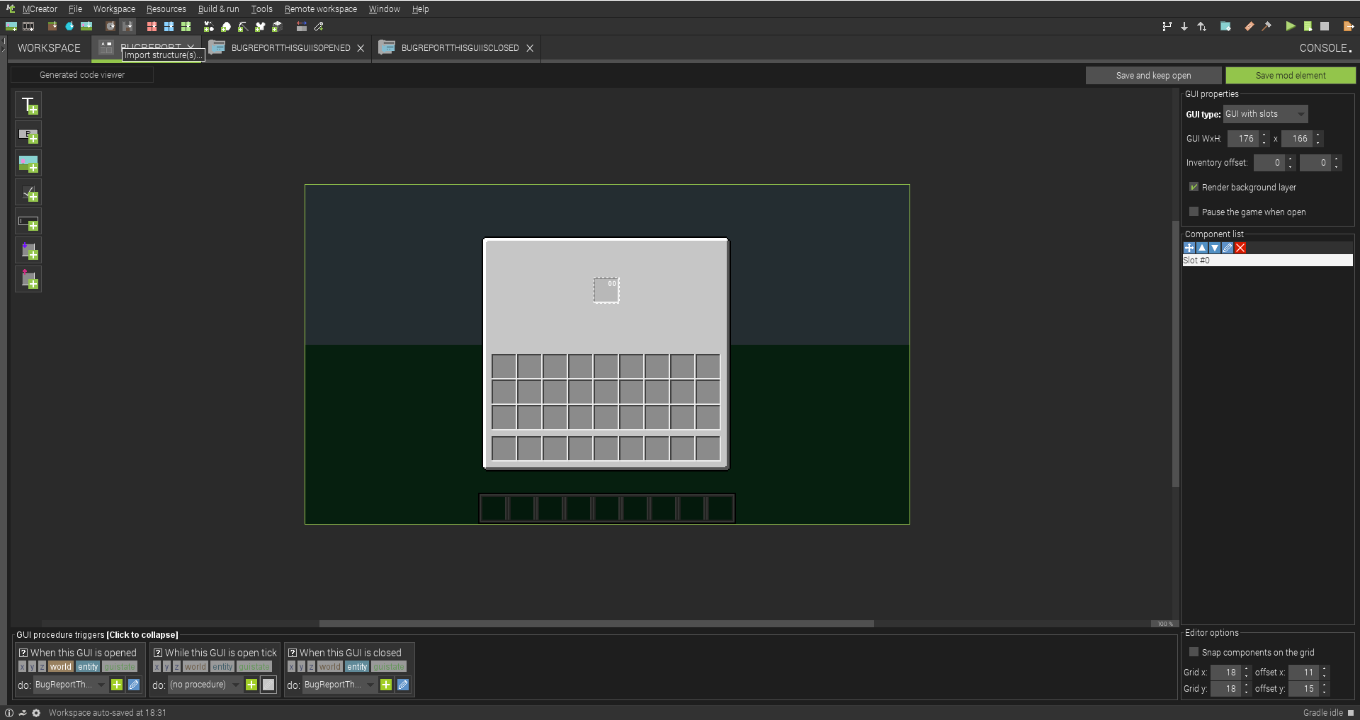 [Updated repost] Armor - GUI cooperation bug · Issue #2434 · MCreator/MCreator · GitHub