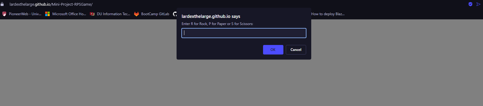 Github Lardexthelargemini Project Rpsgame Rock Paper Scissors Game