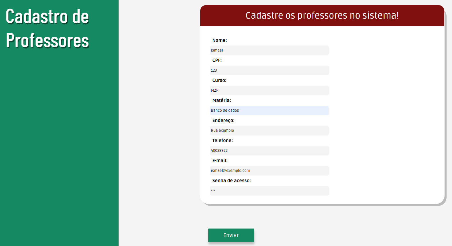 GitHub - JessicaMoreiraS/SenaiSistemaEscolar: sistema escolar