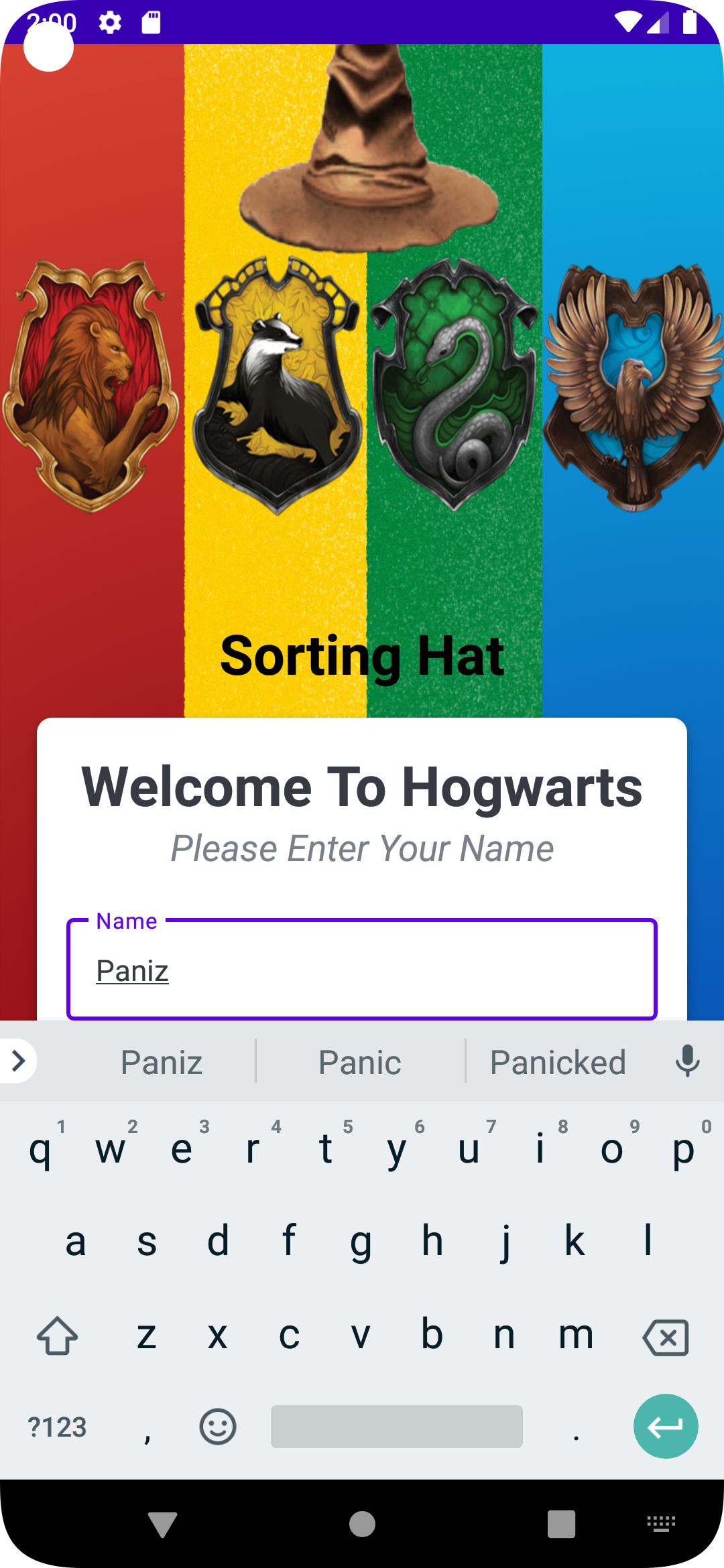 GitHub - Paniz-Peiravani/Sorting-Hat-Quiz-App: A quiz app developed in ...