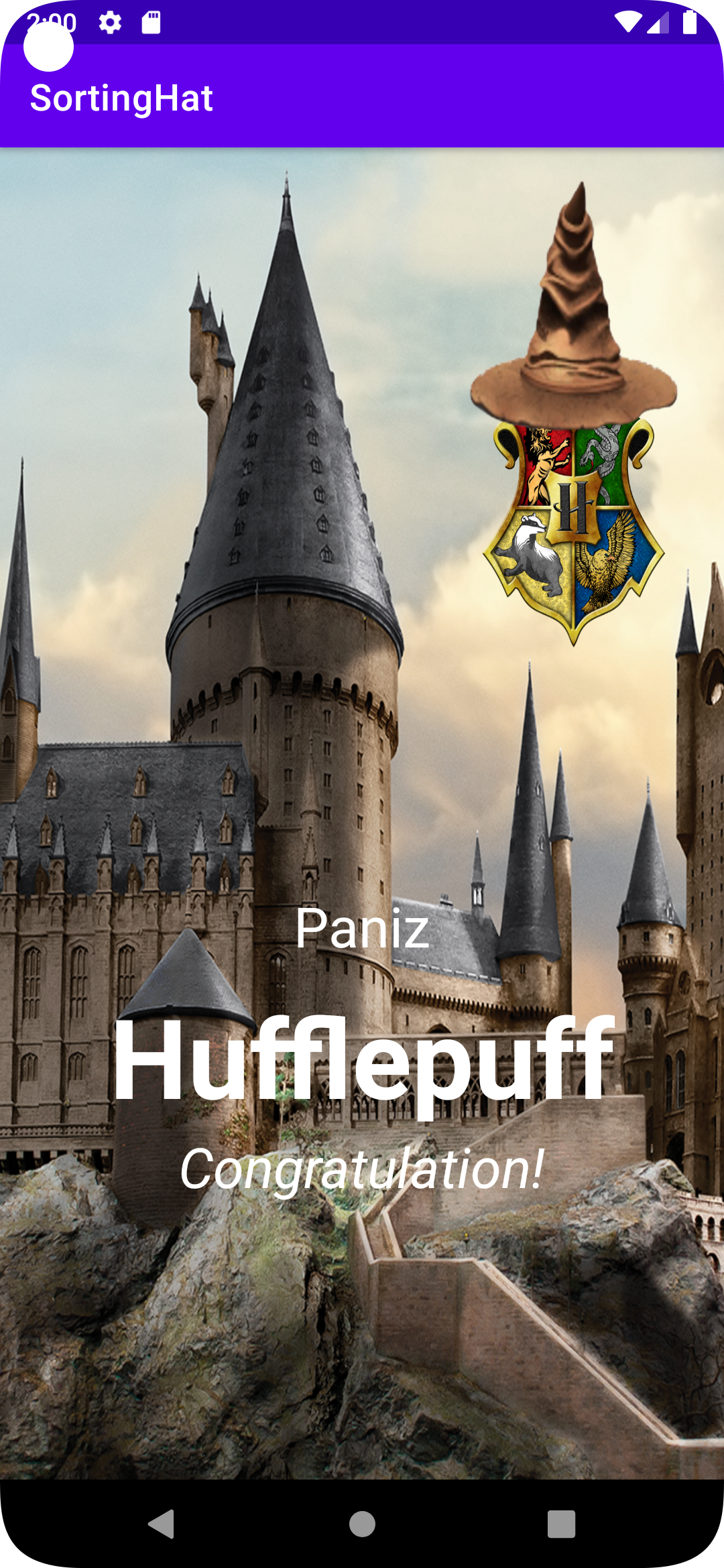 GitHub - Paniz-Peiravani/Sorting-Hat-Quiz-App: A quiz app developed in Java using Android Studio ...